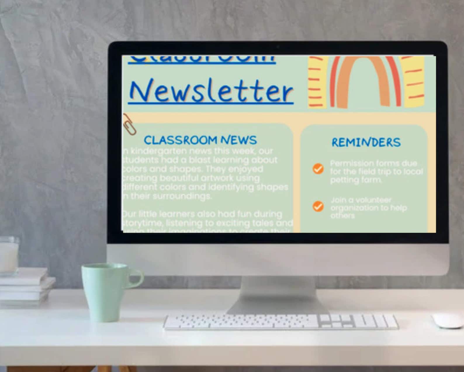 Classroom Newsletter Template (customizable) - Etsy