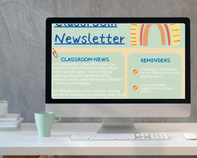 Classroom Newsletter Template (customizable) - Etsy