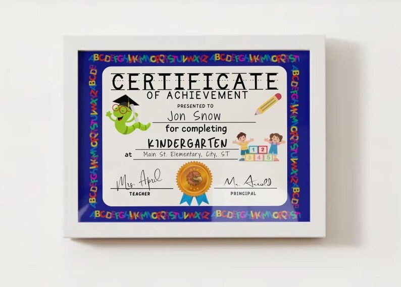 Graduation Certificate/diploma Template (customizable) - Etsy