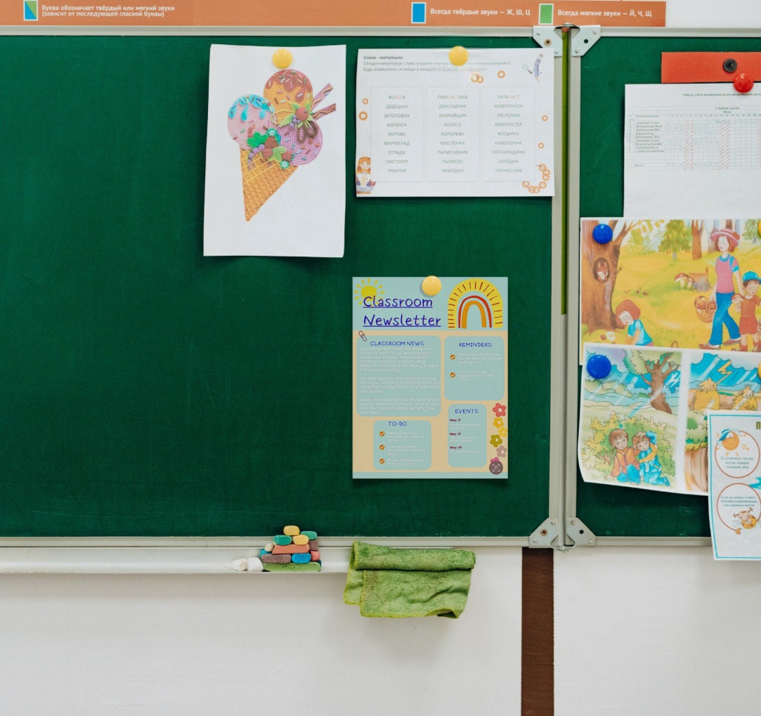Classroom Newsletter Template (customizable) - Etsy