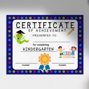 Graduation Certificate/diploma Template (customizable) - Etsy