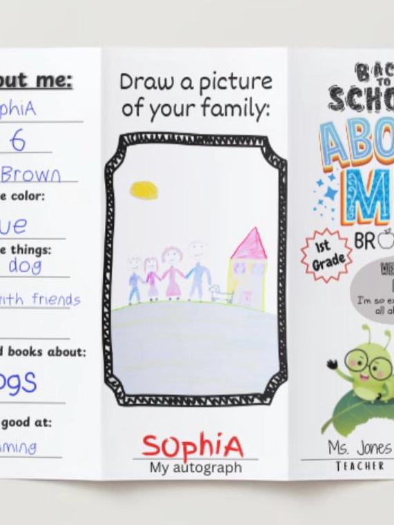 New Student About Me Brochure - Etsy