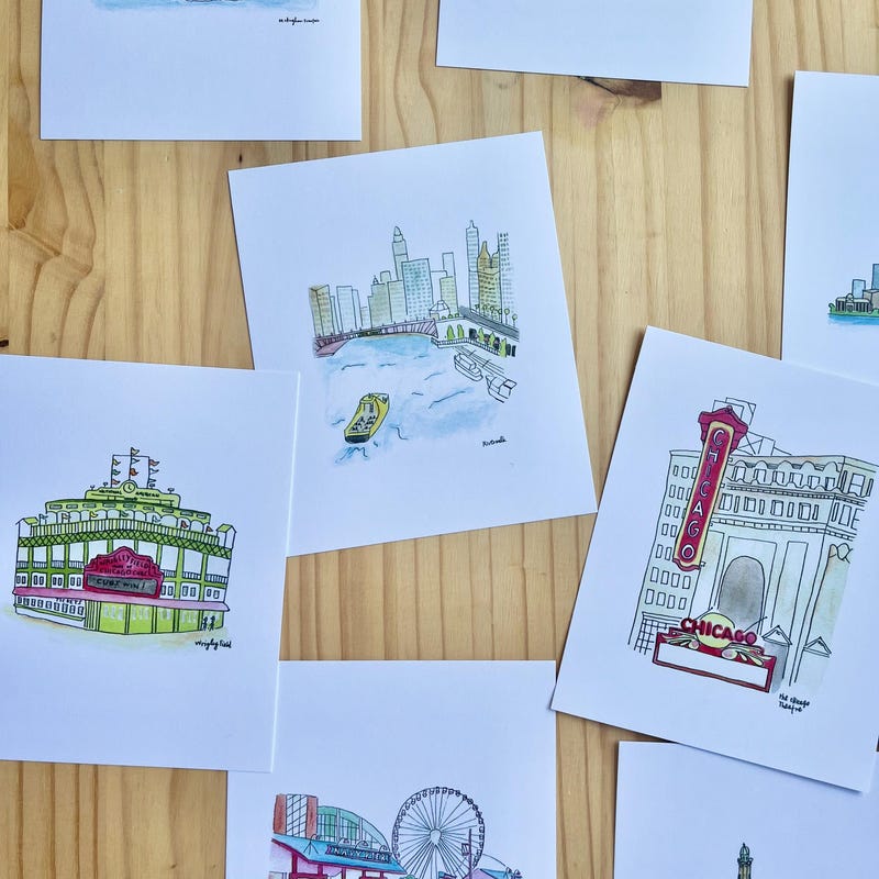 Vintage Post Cards Chicago - Etsy UK