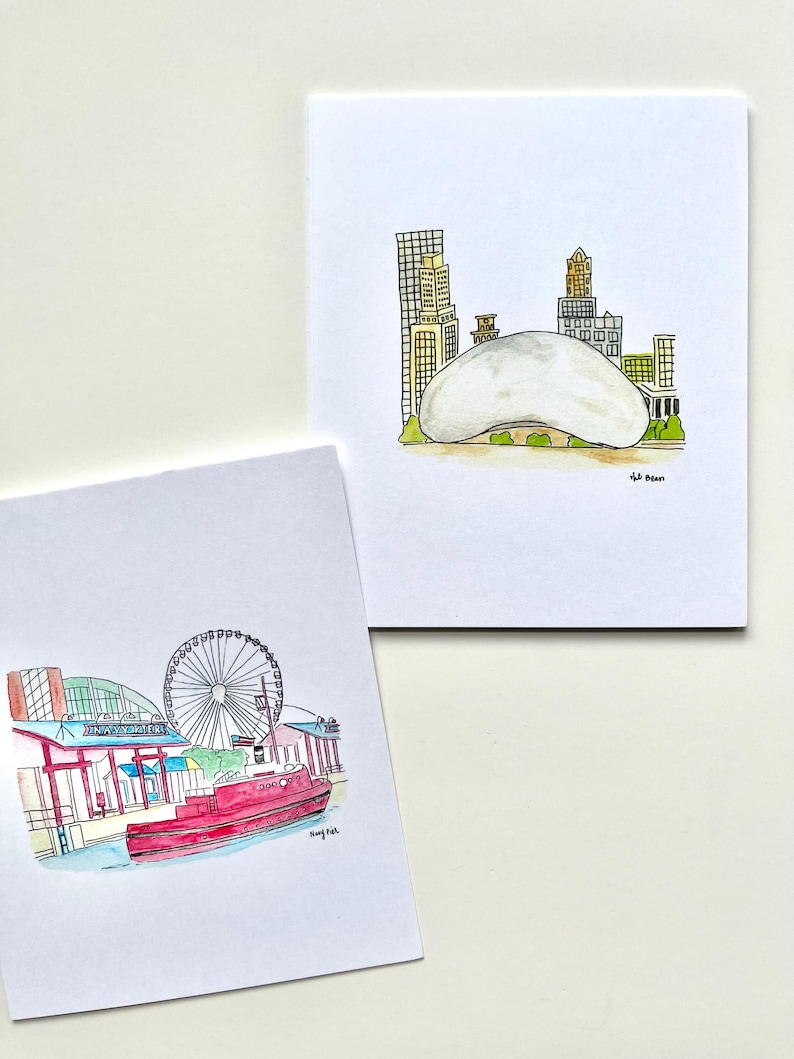 Chicago Postcard Set - Etsy
