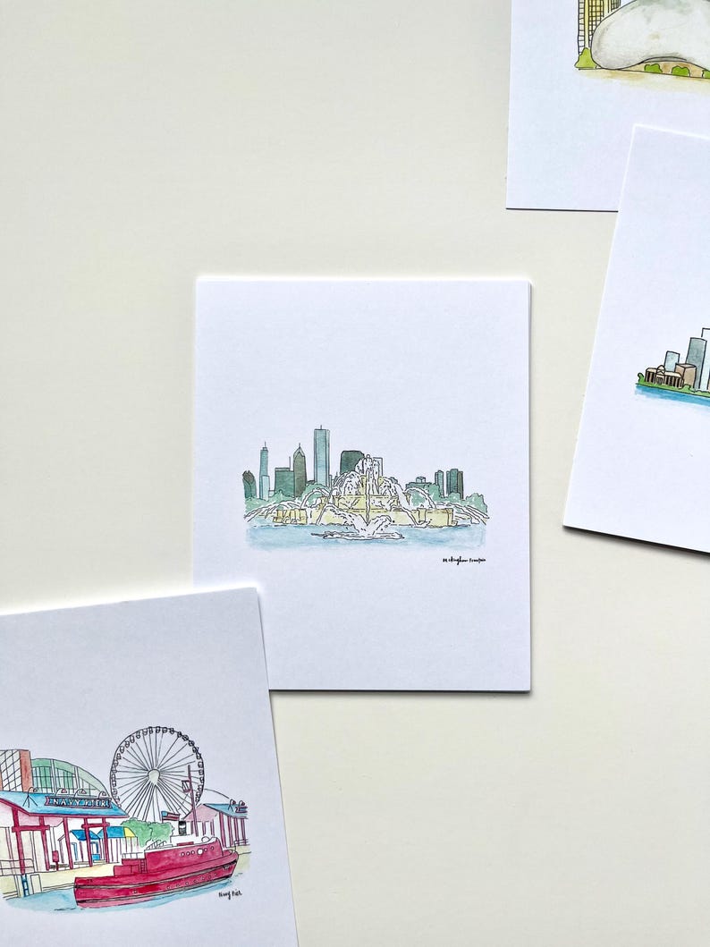 Chicago Postcard Set - Etsy