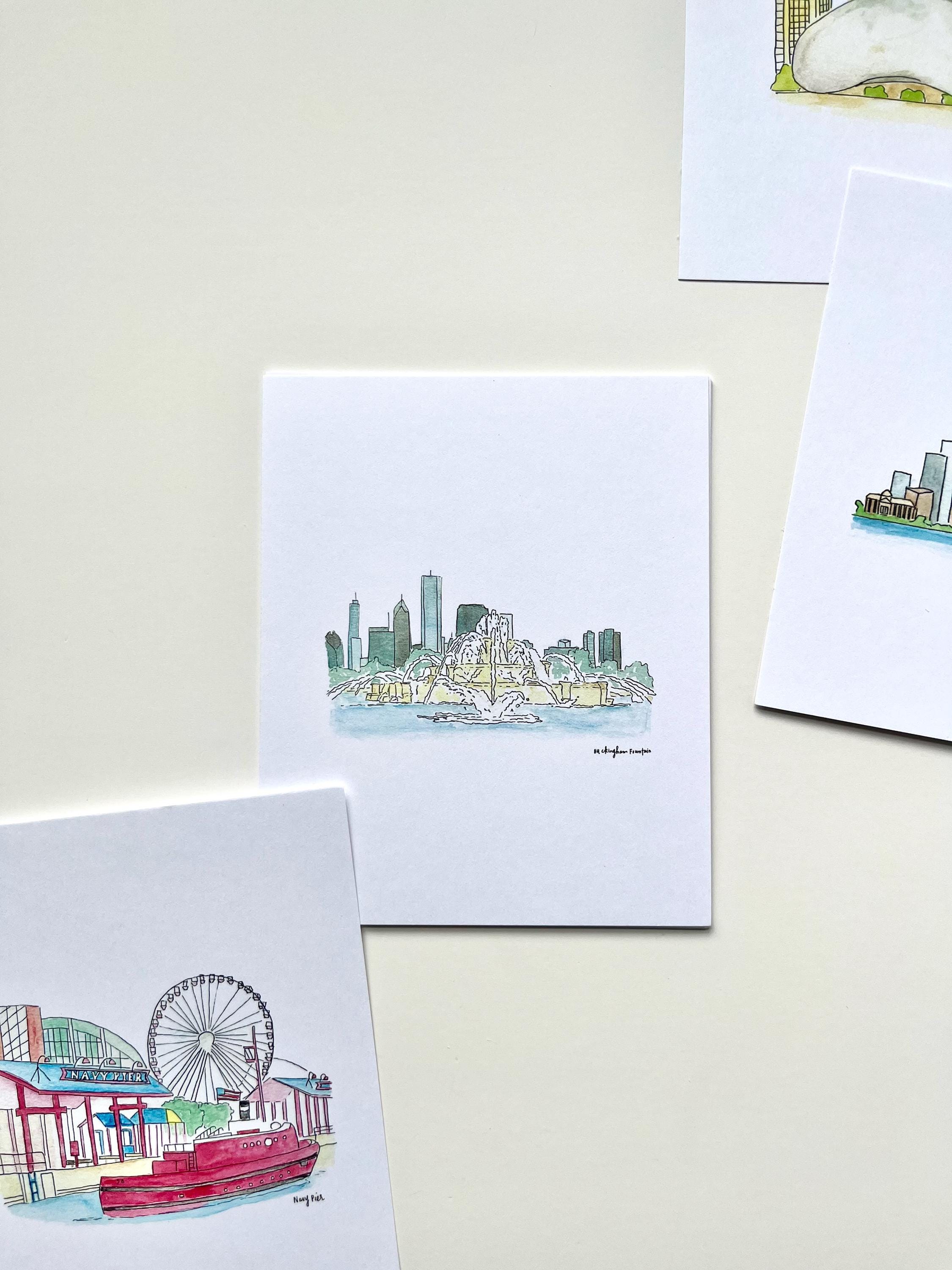 Chicago Postcard Set - Etsy