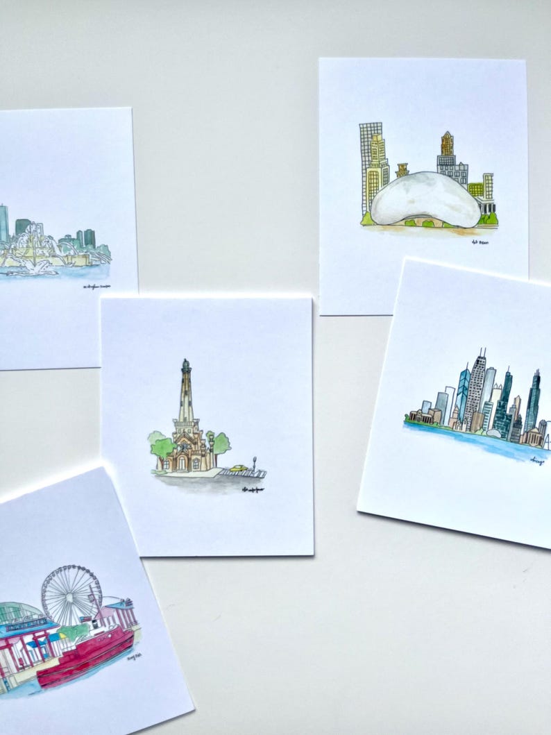 Chicago Postcard Set - Etsy