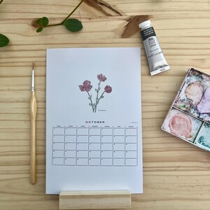 2025 Calendar || DIY Birth Flower Watercolor Kit - Etsy