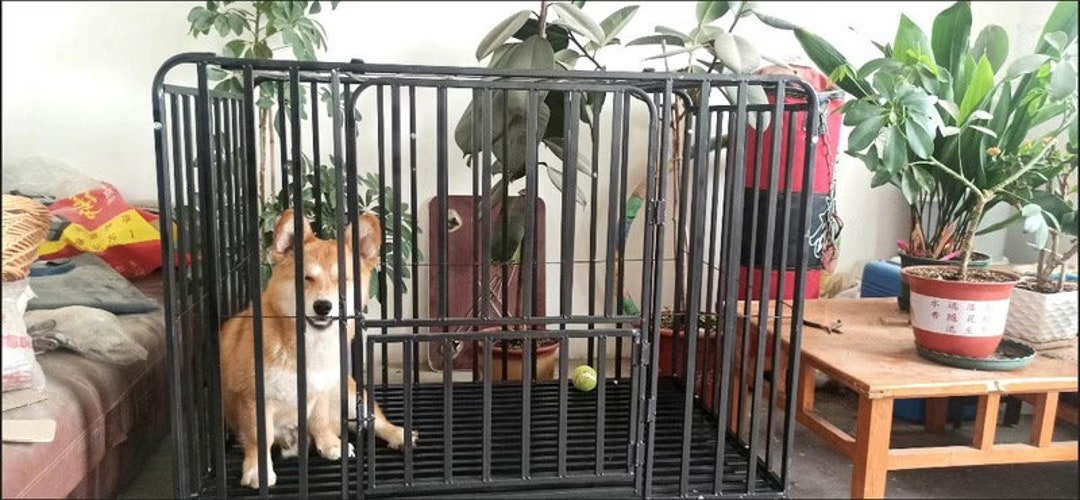 Dog Cage Dog Cage Large Dog With Toilet Medium Dog Thick Encryption ...