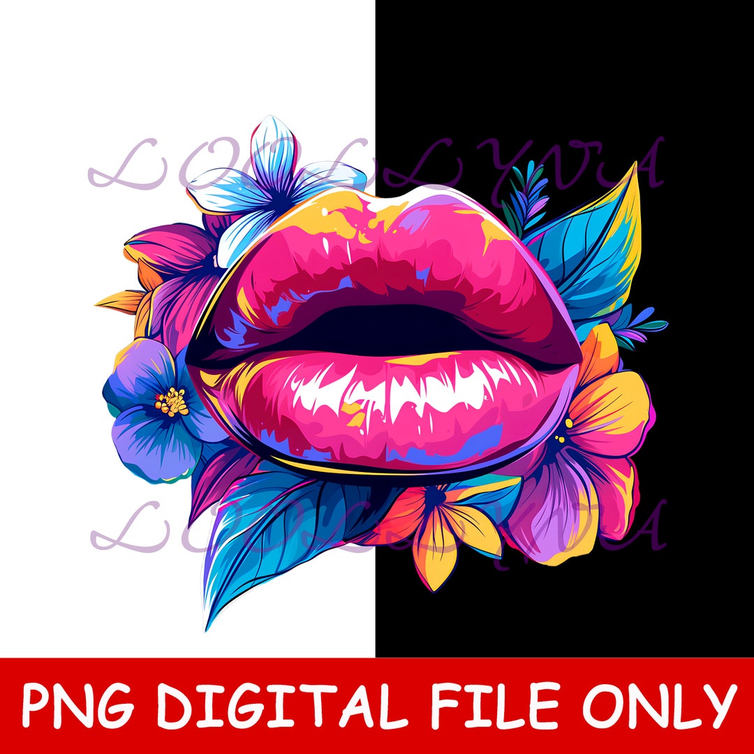 Lips PNG, Lips Clipart, Sublimation PNG for Shirt Designs, for Tumblers ...