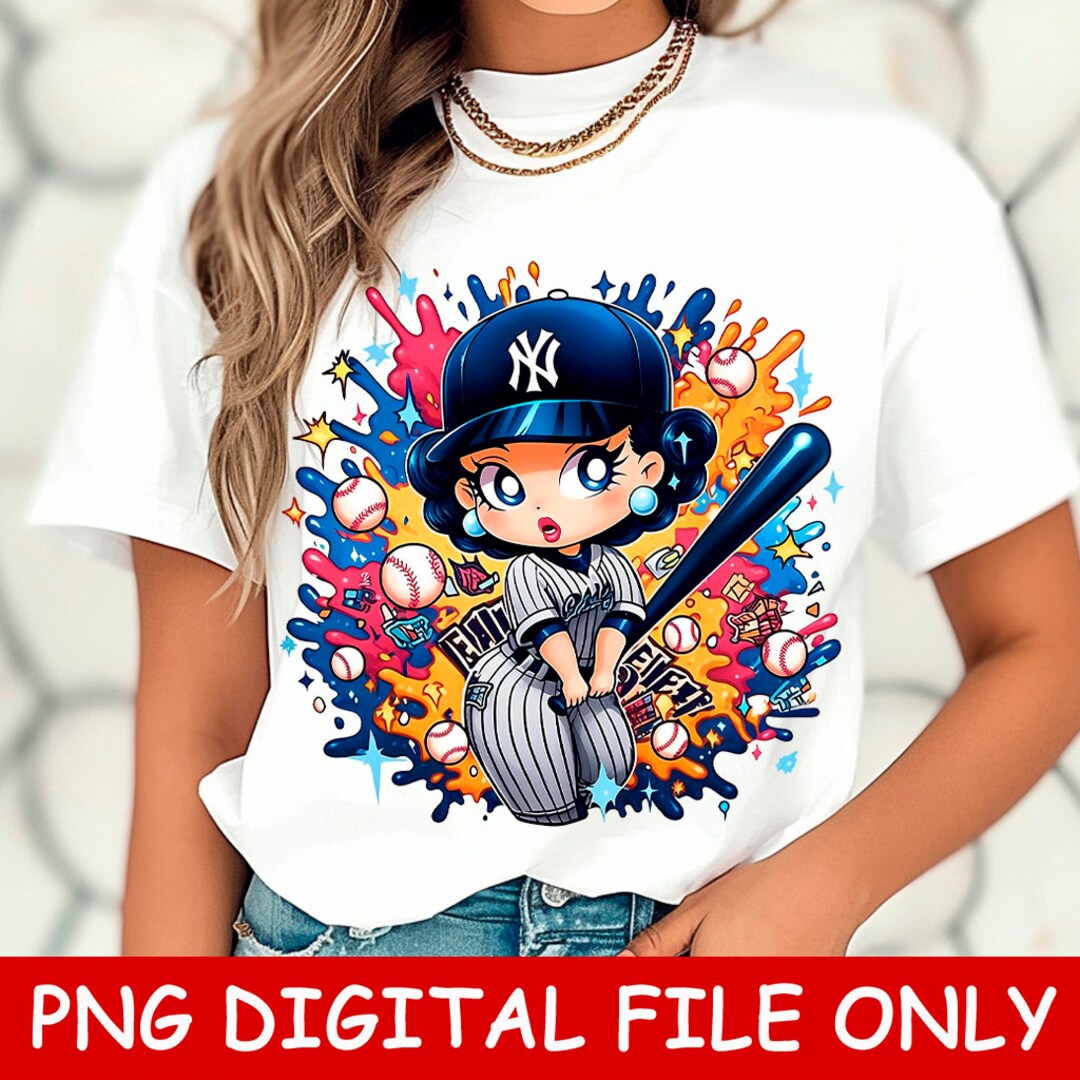 Betty Boop Baseball PNG for Shirt, Sublimation Shirts Designs, Baseball ...