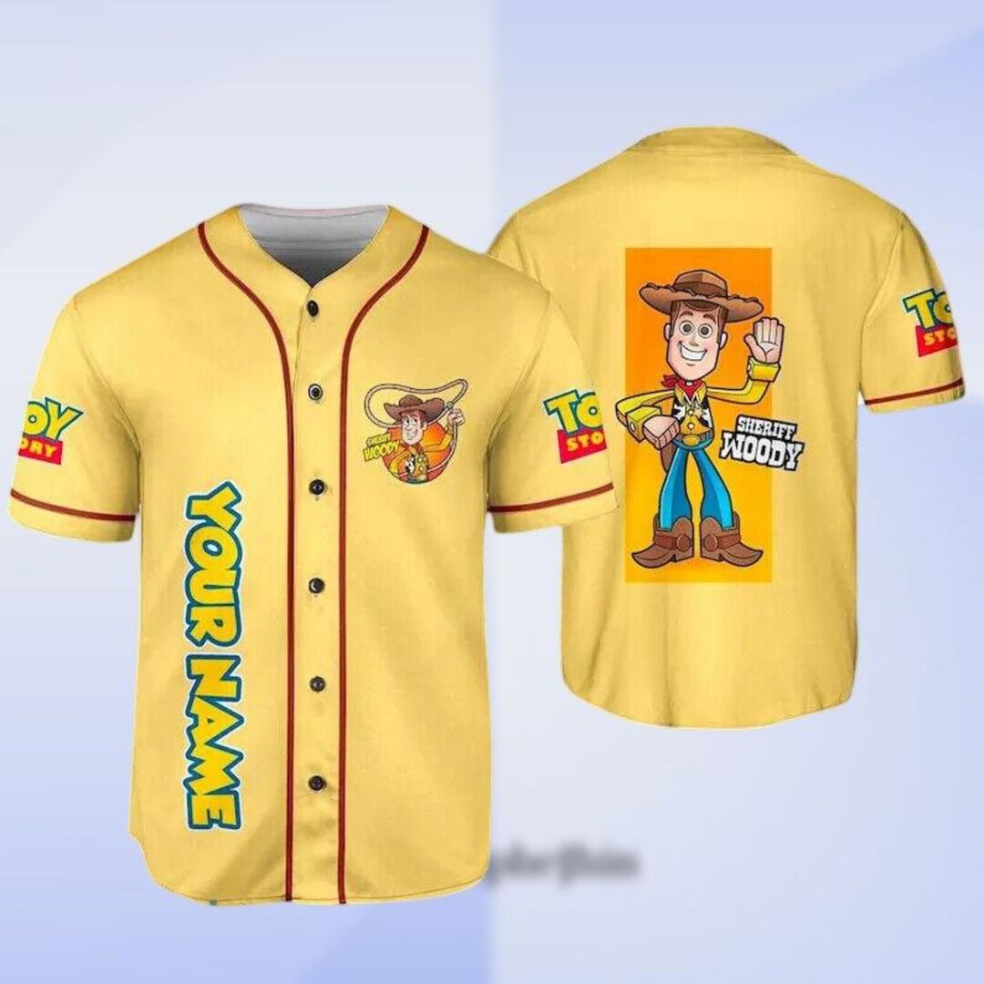 Woody Toy Story Baseball Jersey, Custom Name Jersey, Cowboy Sheriff ...