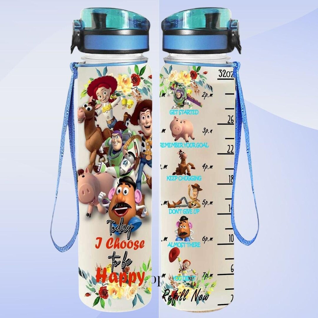 Toy Story Water Tracker Bottle 32oz, Personalized Disney Cup, Buzz ...