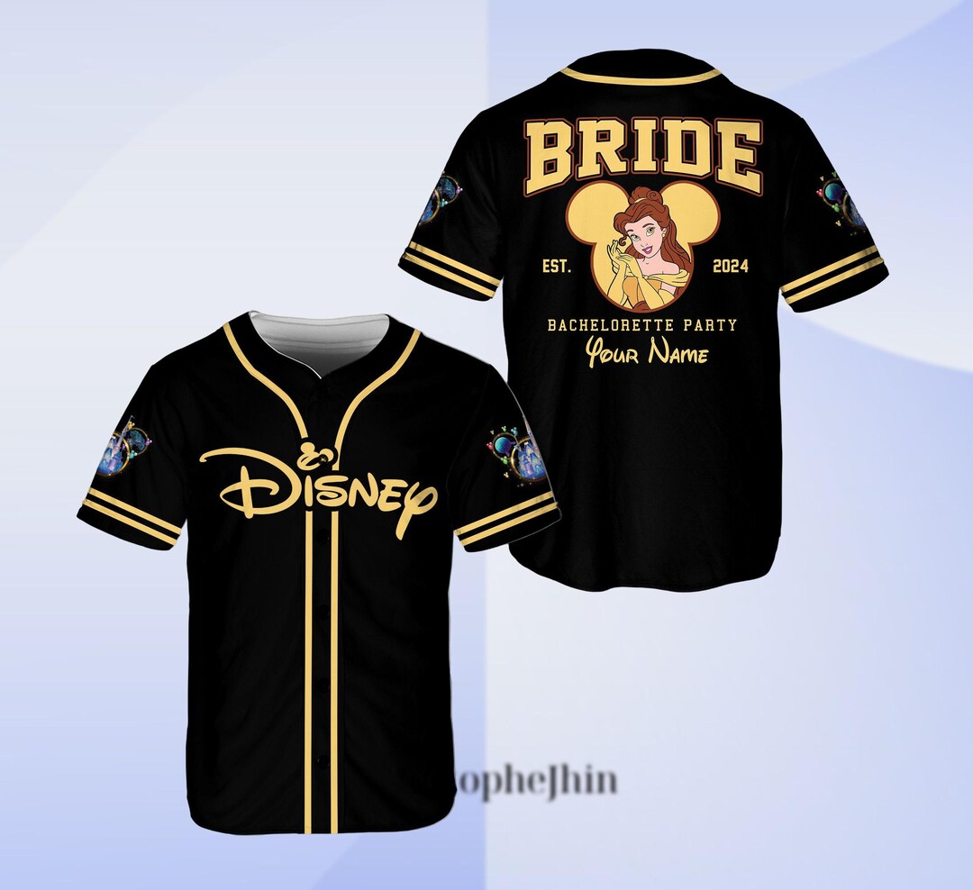Personalized Disney Princess Simple Baseball Jersey, Disney Princess ...