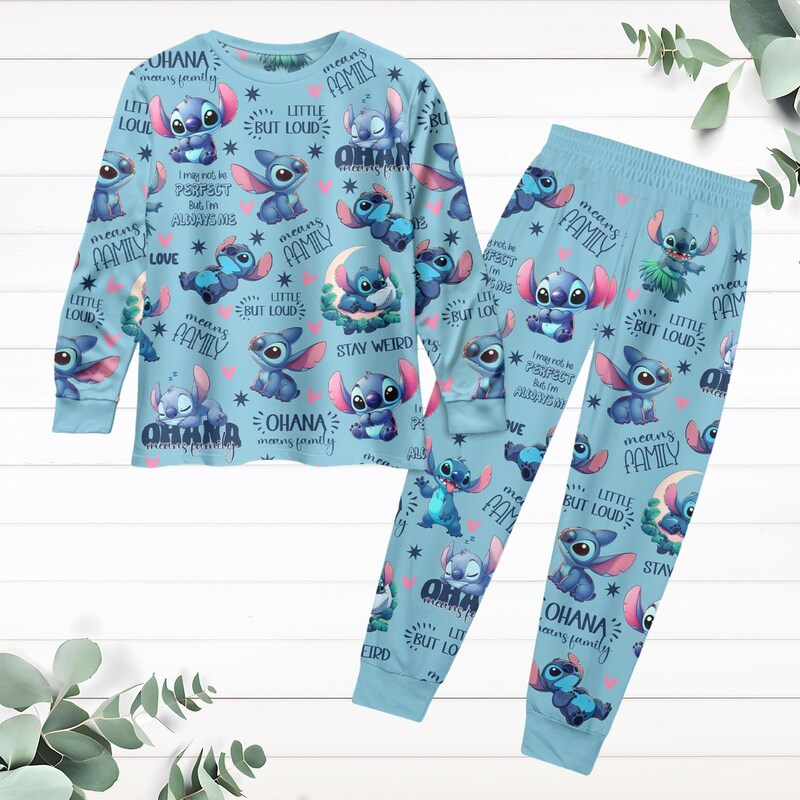 Stitch and Angel Pajamas - Etsy