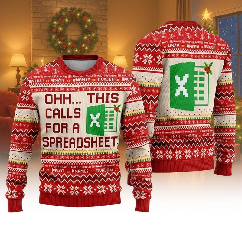 This Calls for a Spreadsheet Christmas Sweater - Etsy