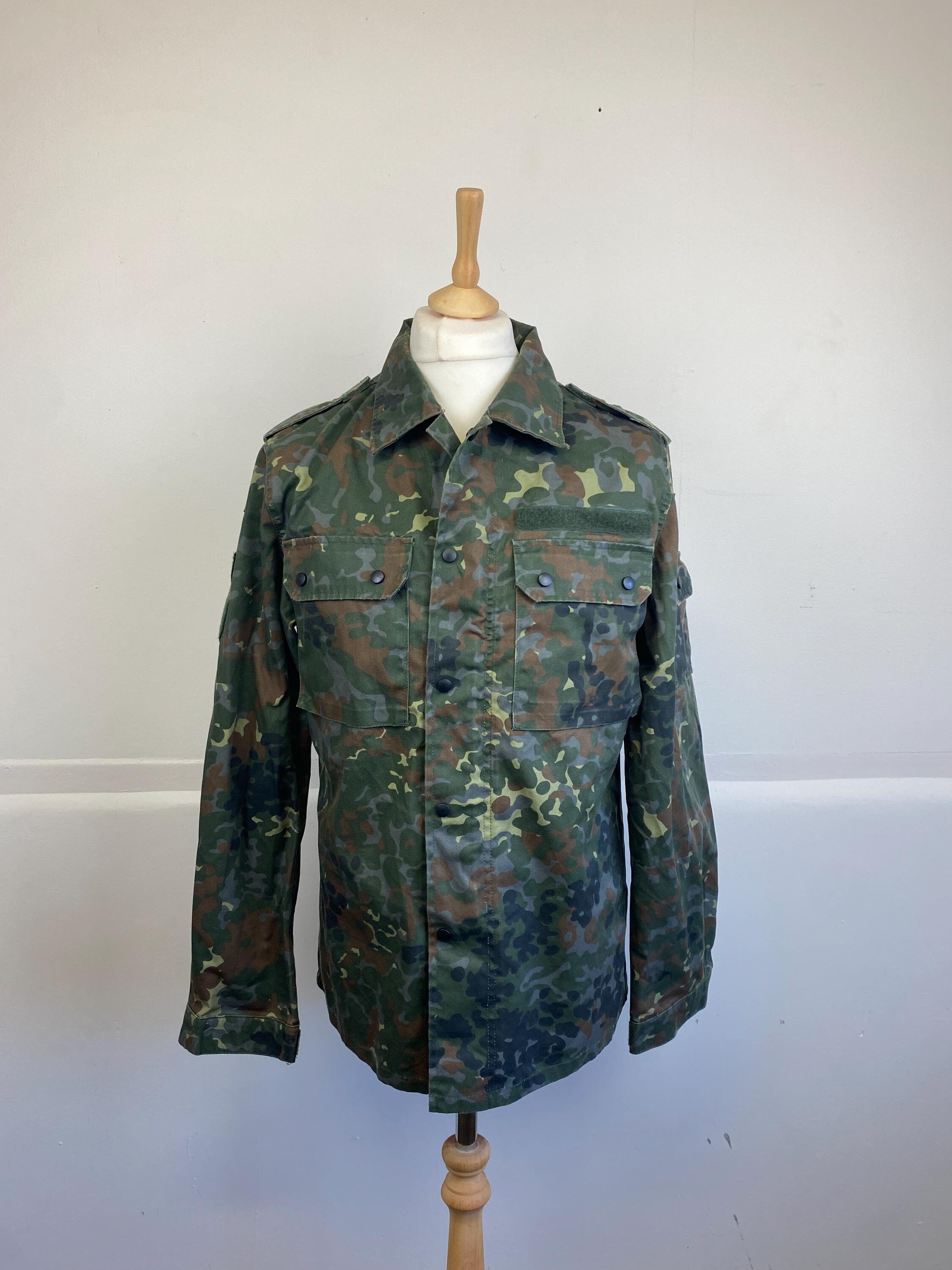 Vintage German Military Jacket, Camouflage Pattern, Size S, Very Good ...