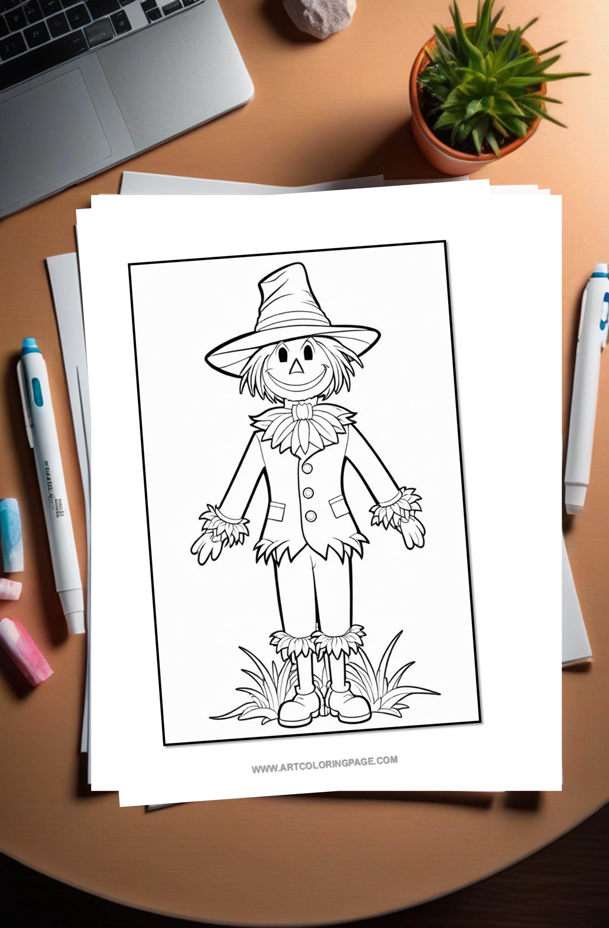 Coloring Pages Scarecrow Vol 3 Cute Scarecrow Coloring Special ...