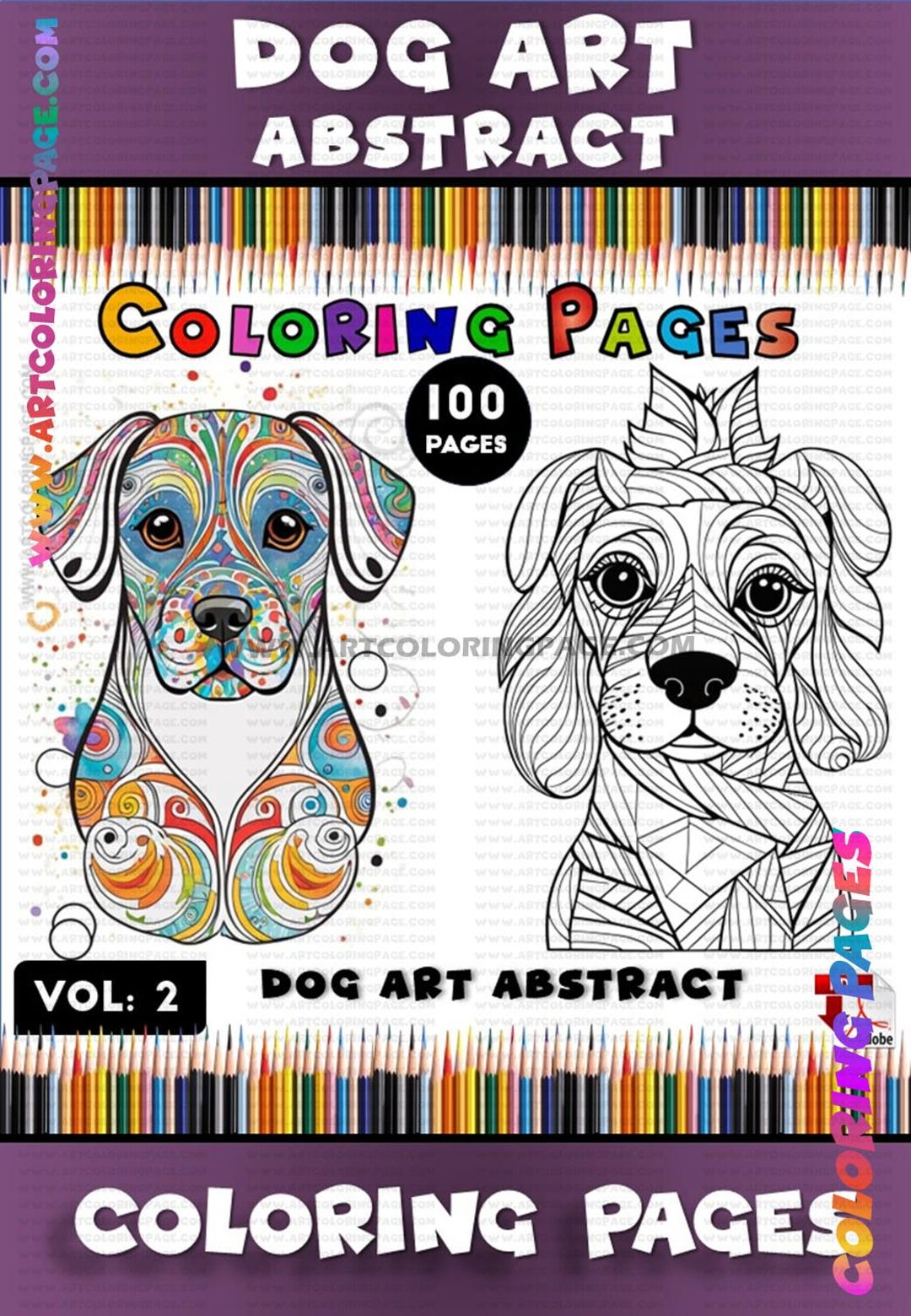 Dog Coloring Book Pages Vol: 2 - Etsy