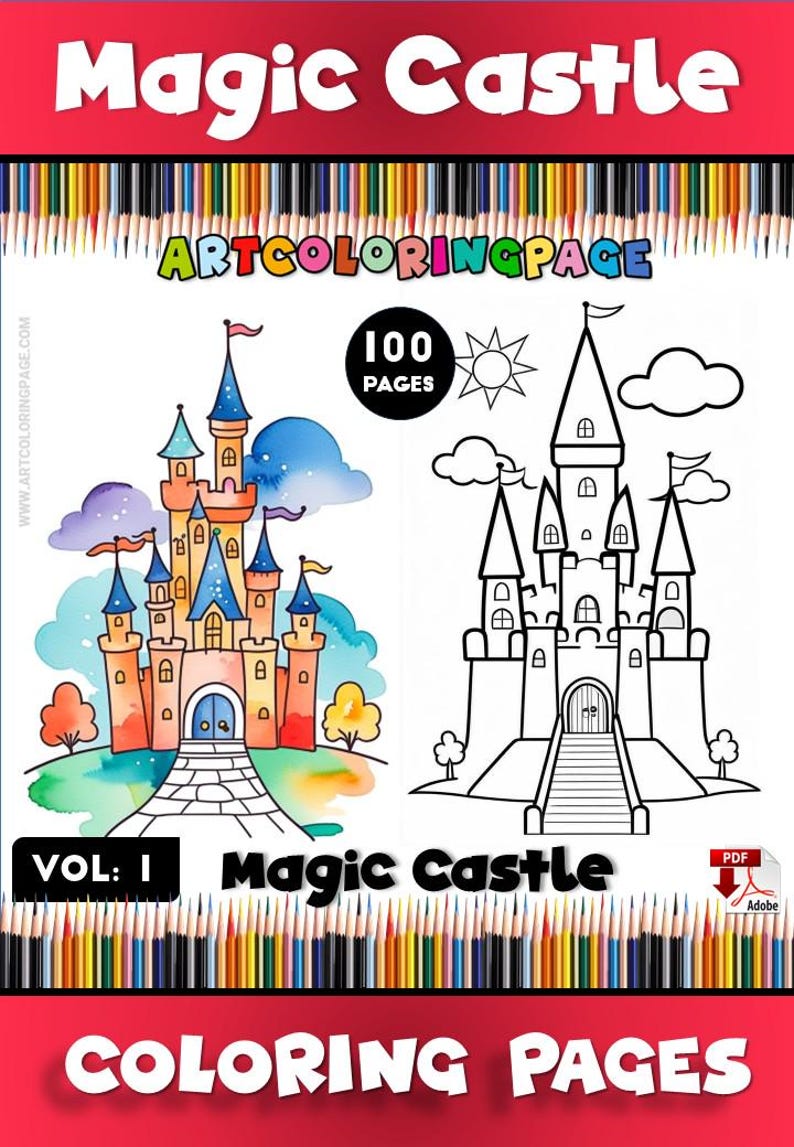 Enter a World of Wonder With Castle Coloring Pages Vol 1 - Magic Castle ...