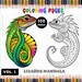 Lizard Mandala Coloring Book: 100 Pages of Animal Designs (digital ...