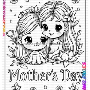 Mother’s Day Coloring Sheet Vol 1 – 100 Adorable Printable Designs - Etsy