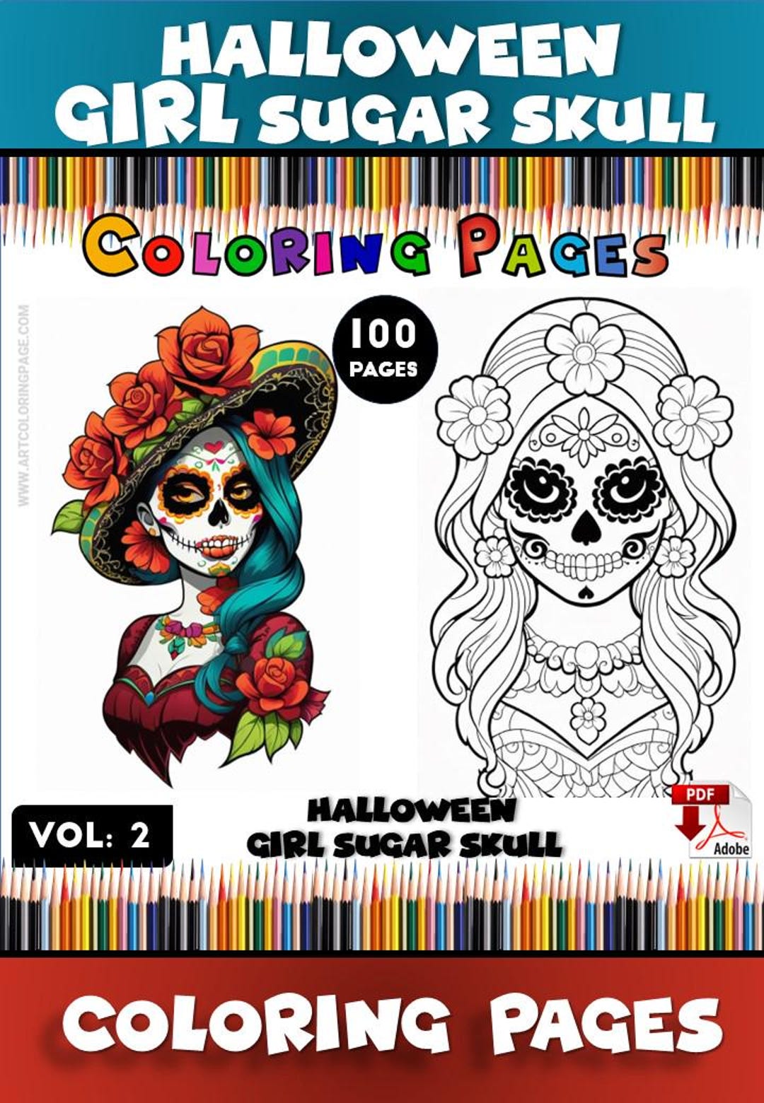 Unleash Your Creativity With Sugar Skull Colors Vol 2 - Etsy