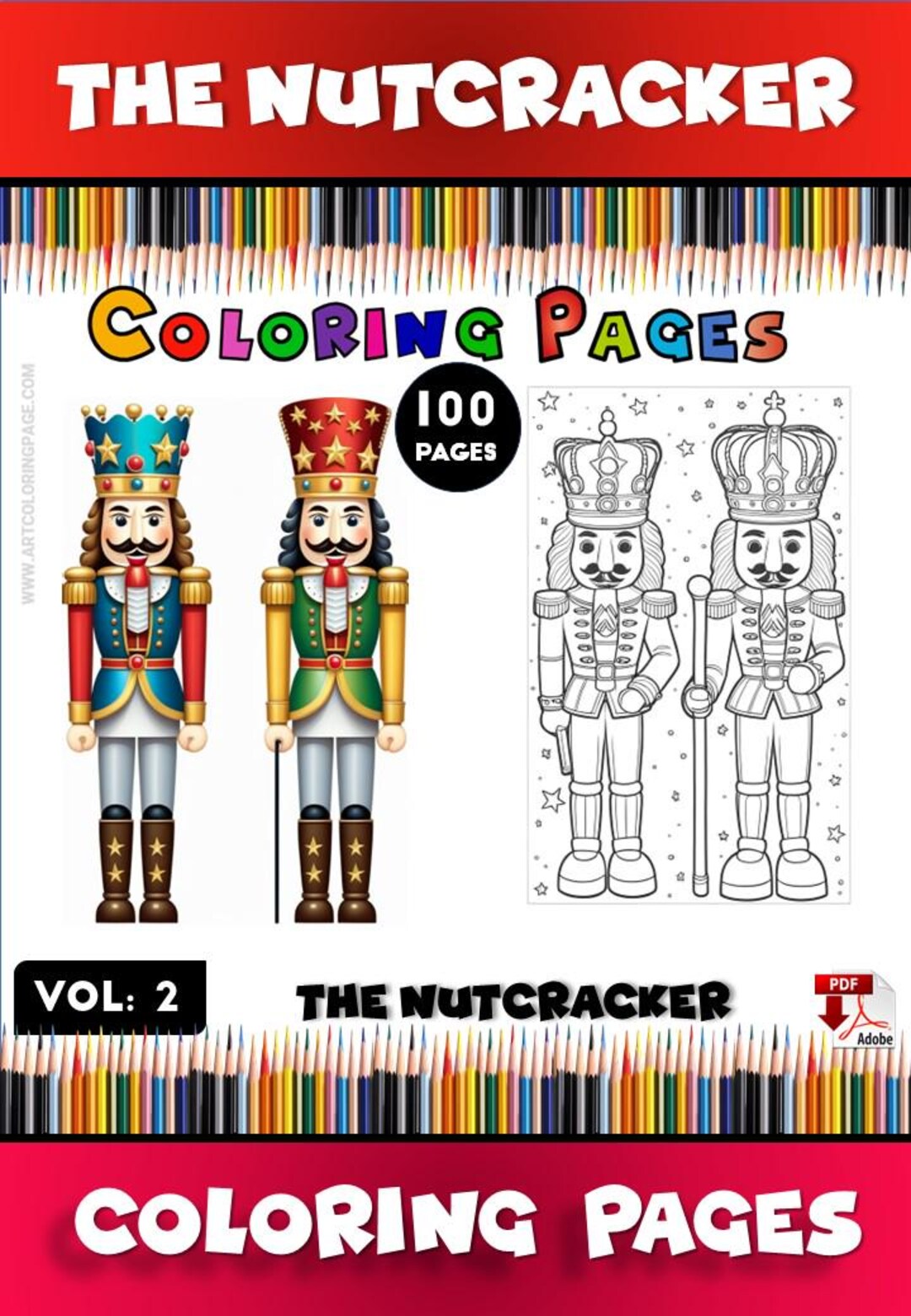 Nutcracker Coloring Sheets Vol 2 : 100 Magical Designs! Christmas ...