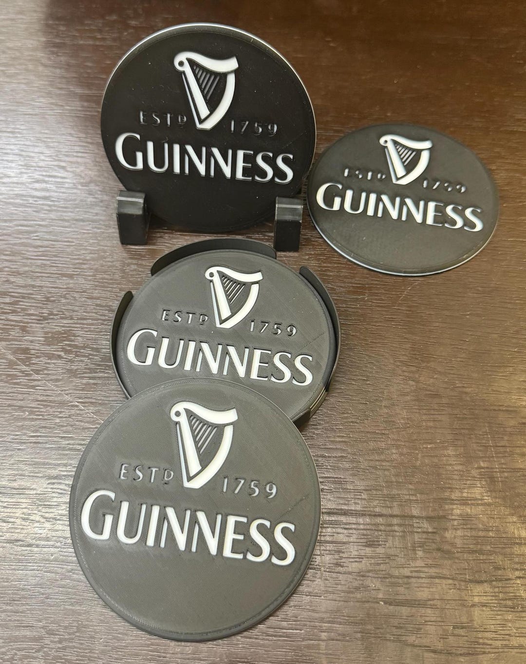 3D Printed Guinness and Smithwicks Coasters and Holder - Etsy