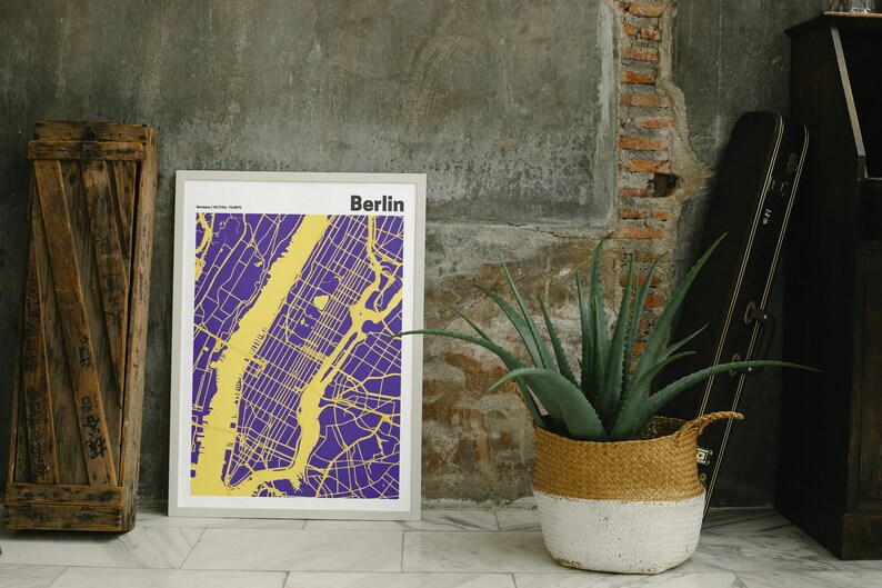 Map Poster, CUSTOM DIGITAL DOWNLOAD, Custom Color City Map, Modern Map ...