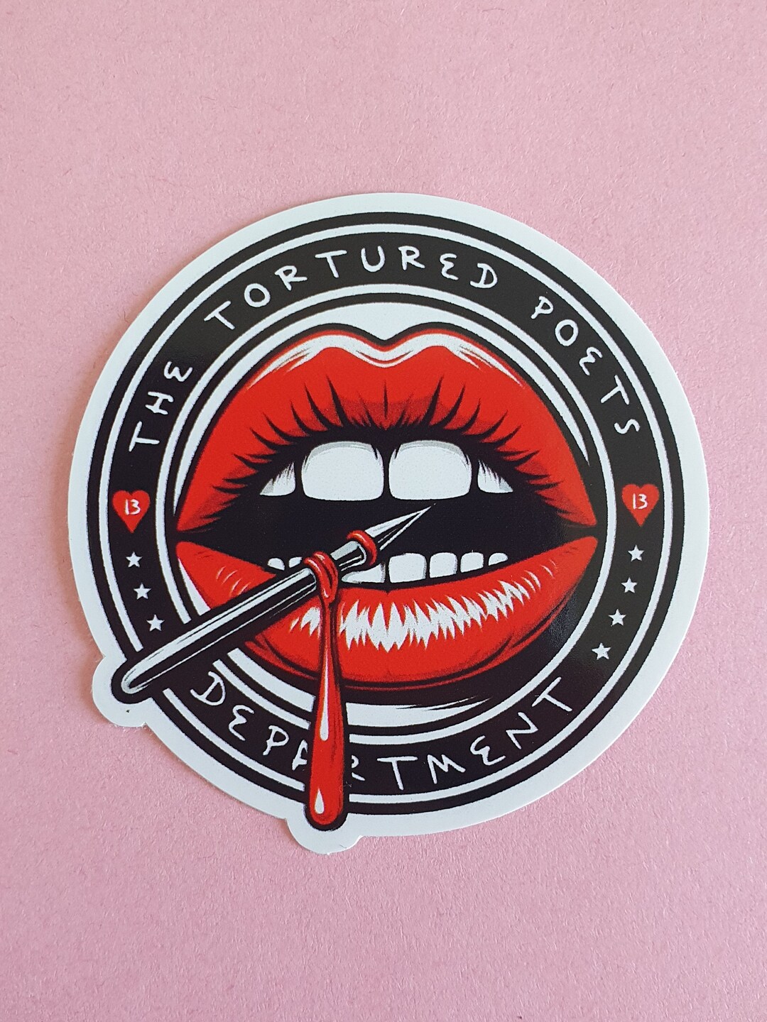 Taylor Swift Tortured Poets Department Vinyl Sticker - Etsy