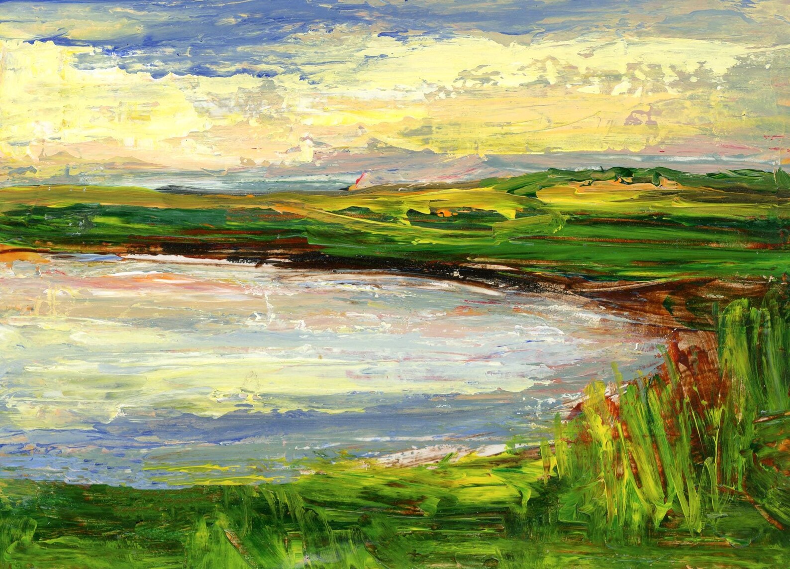 Painterly Palette Knife Landscape Painting Impressionist Painting by ...
