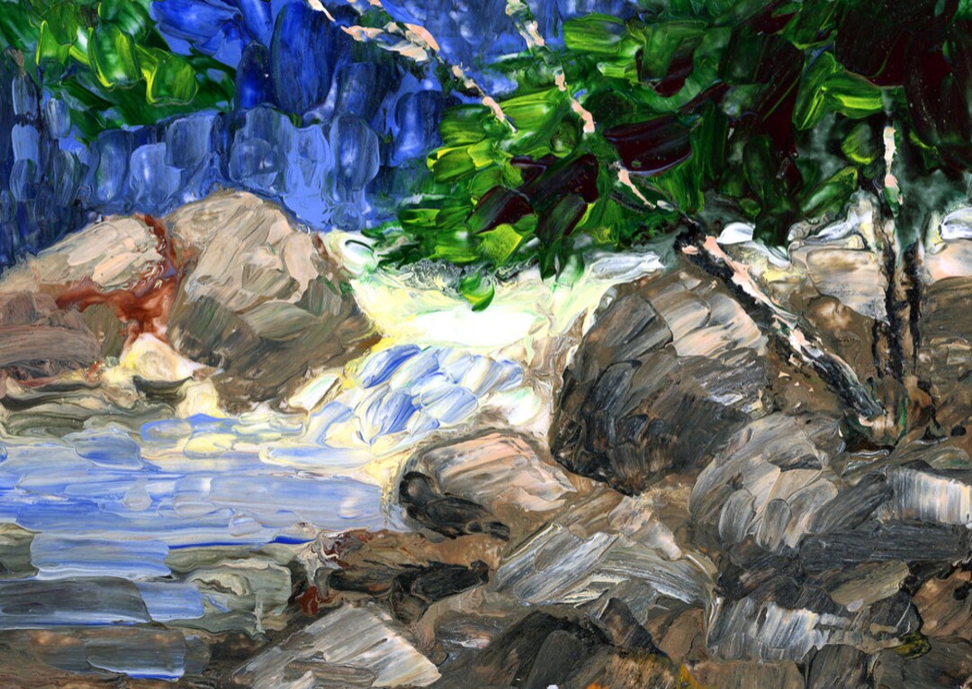 Original Acrylic Painting Chimney's Trail Great Smoky Mountains by ...
