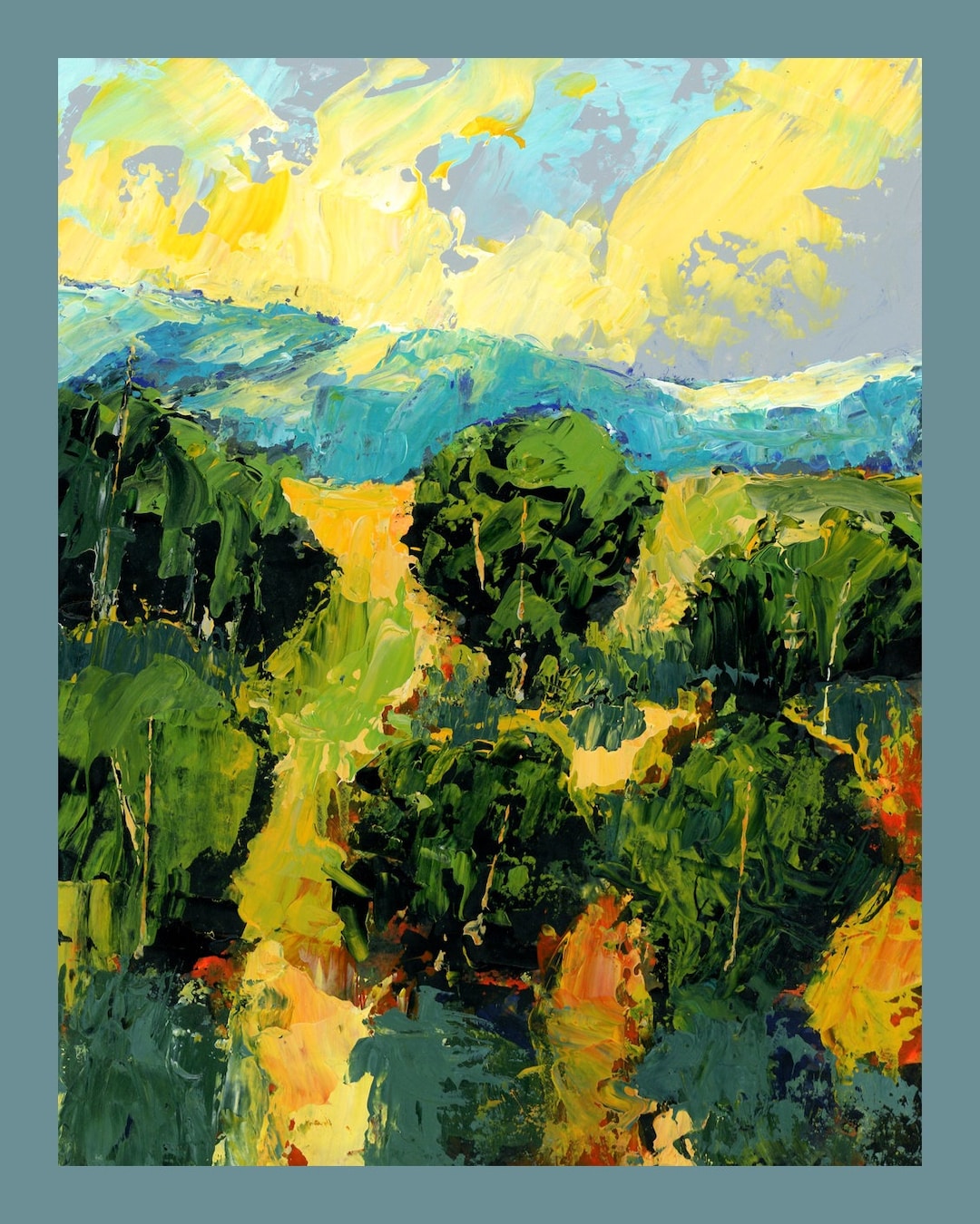 Impressionist Painterly Landscape Mountain Orchard by Bobbi Doyle-maher ...