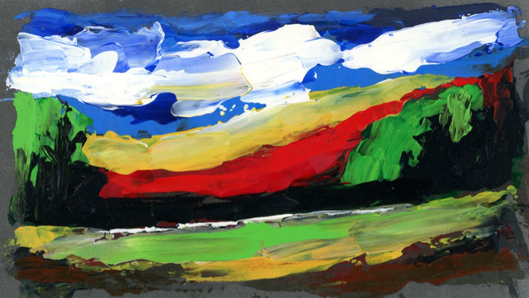 Original Painting Kissing Clouds Acrylic Painting by Bobbi Doyle-maher ...