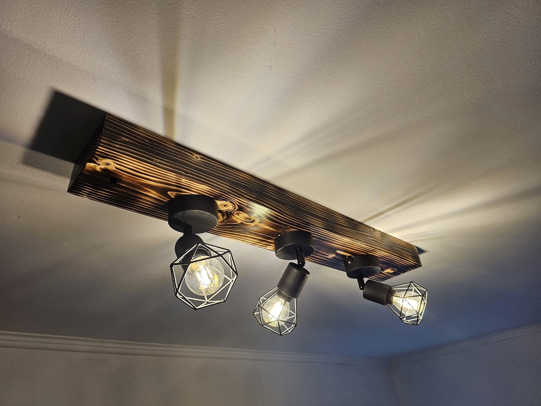 Wood Hanging Lamp, Wooden Ceiling Fixture, Pendant Lighting, Wood Lamp ...