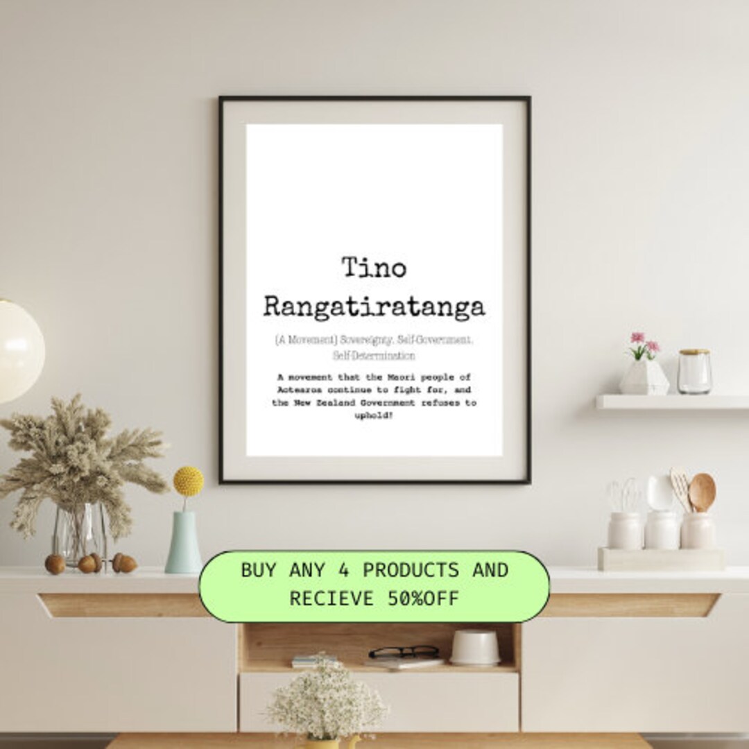 Tino Rangatiratanga Definition Art Print Digital Download Māori ...