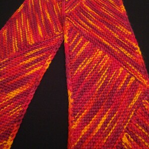 Knitting PATTERN Garter Wedge Scarf: Easy, Fun Modular Knitting ...