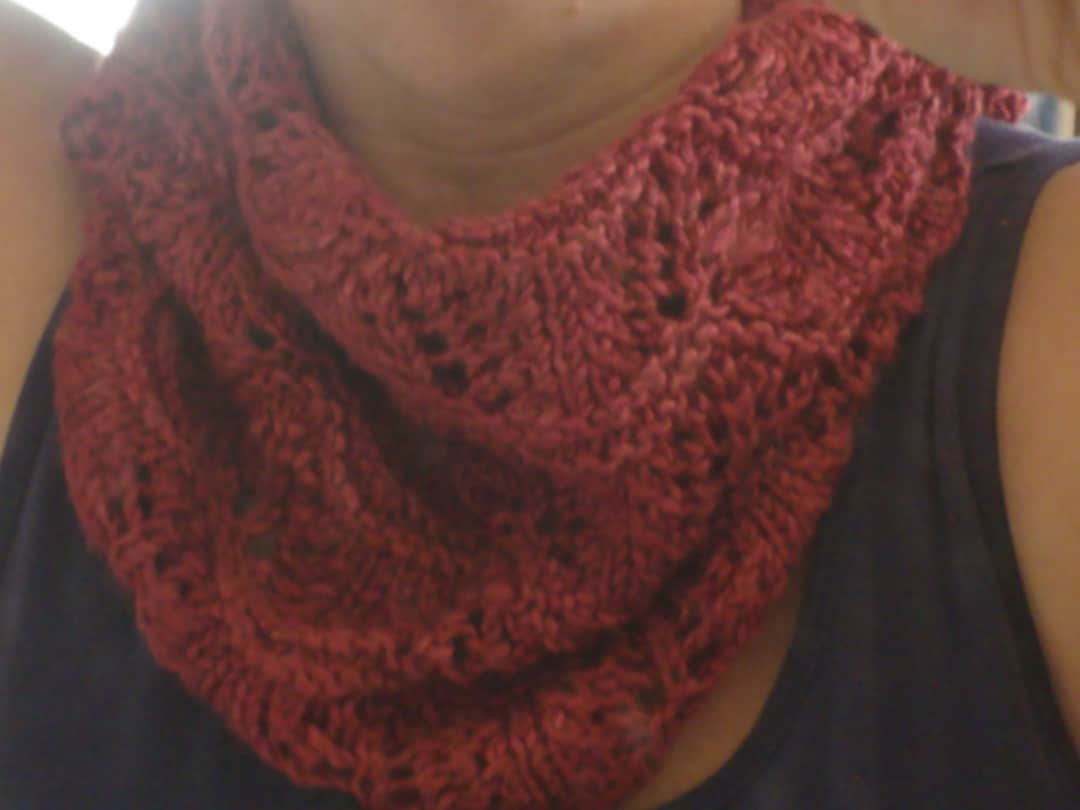 Knitting PATTERN: Crest of the Wave Cowl, Neck Ring, Lace-- Instant ...