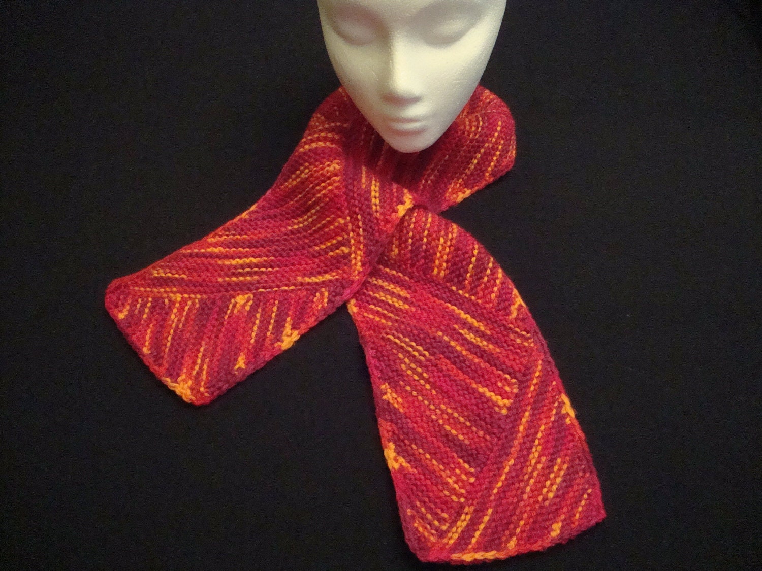 Knitting PATTERN Garter Wedge Scarf: Easy, Fun Modular Knitting ...