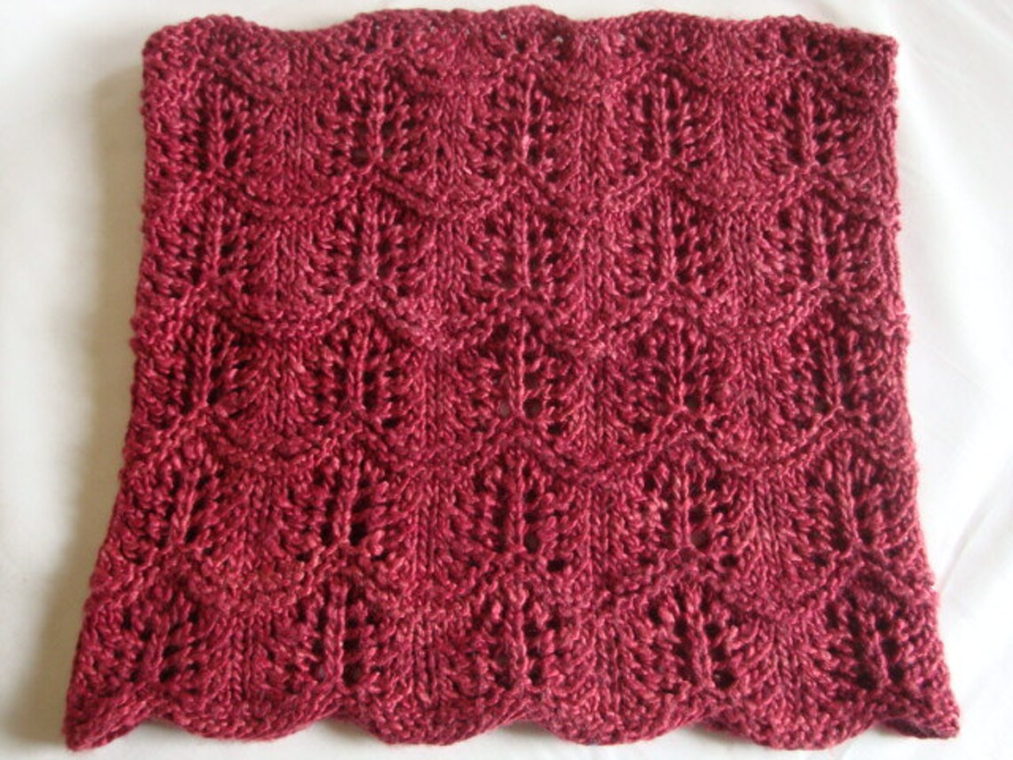 Knitting PATTERN: Crest of the Wave Cowl, Neck Ring, Lace-- Instant ...