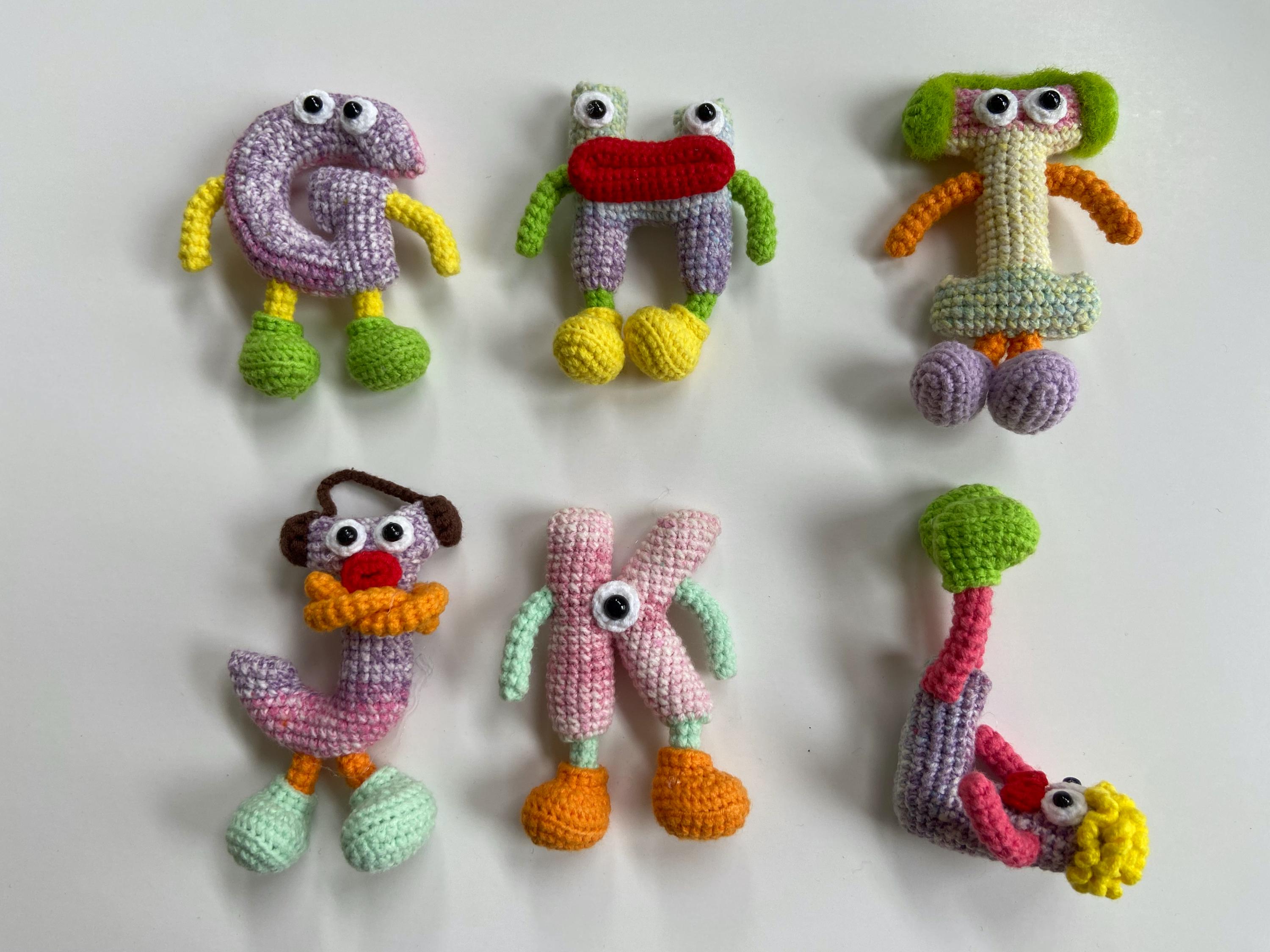 Handmade Crochet Cute Personification Capital Letters, Crochet Letter ...