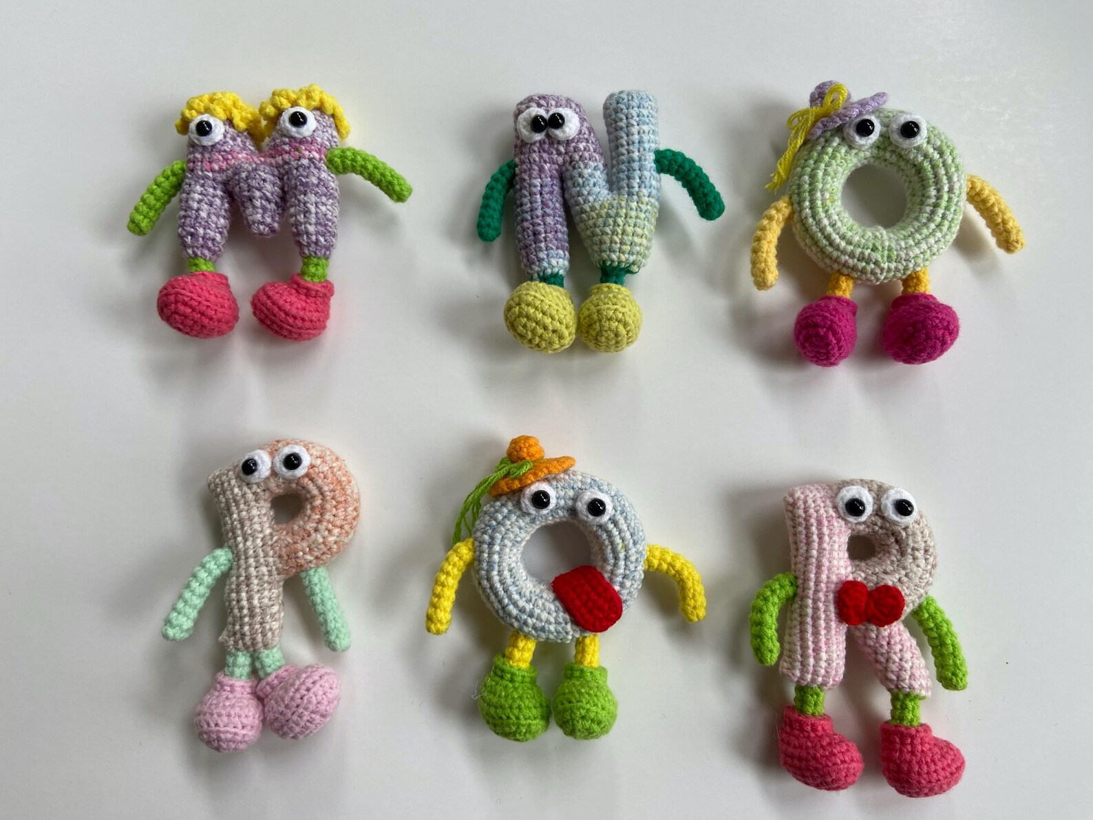 Handmade Crochet Cute Personification Capital Letters, Crochet Letter ...
