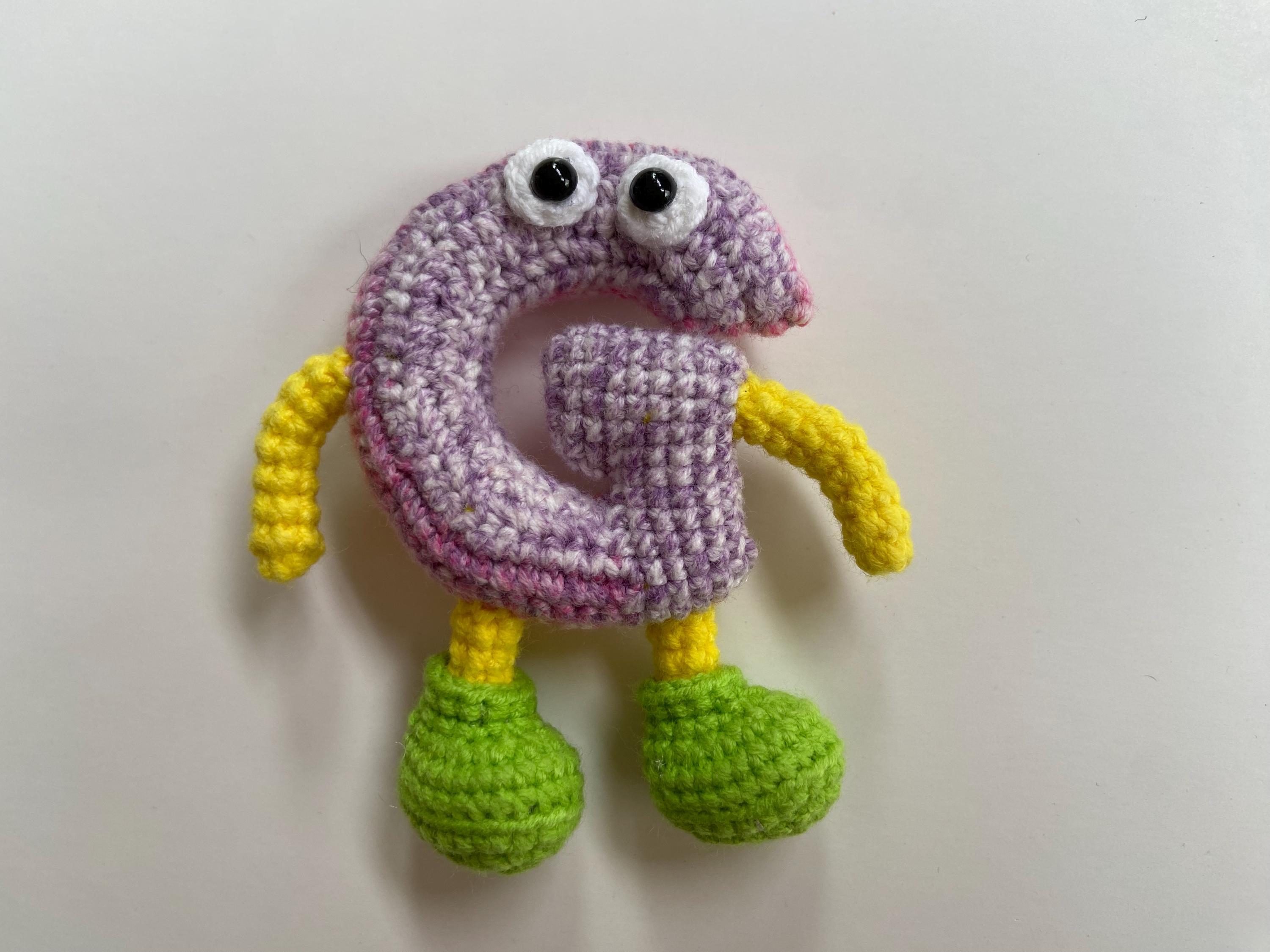 Handmade Crochet Cute Personification Capital Letters, Crochet Letter ...