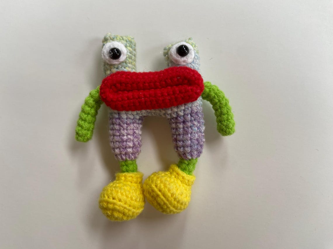 Handmade Crochet Cute Personification Capital Letters, Crochet Letter ...