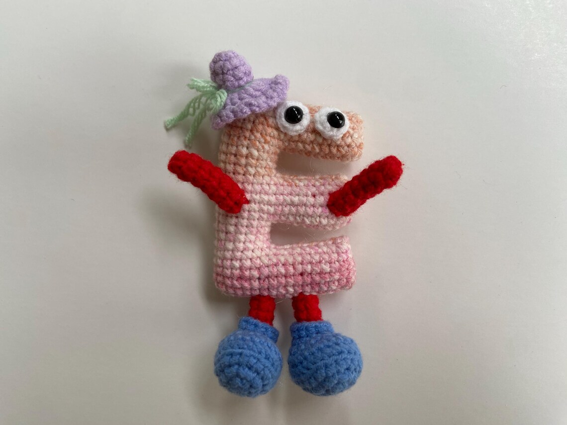 Handmade Crochet Cute Personification Capital Letters, Crochet Letter ...