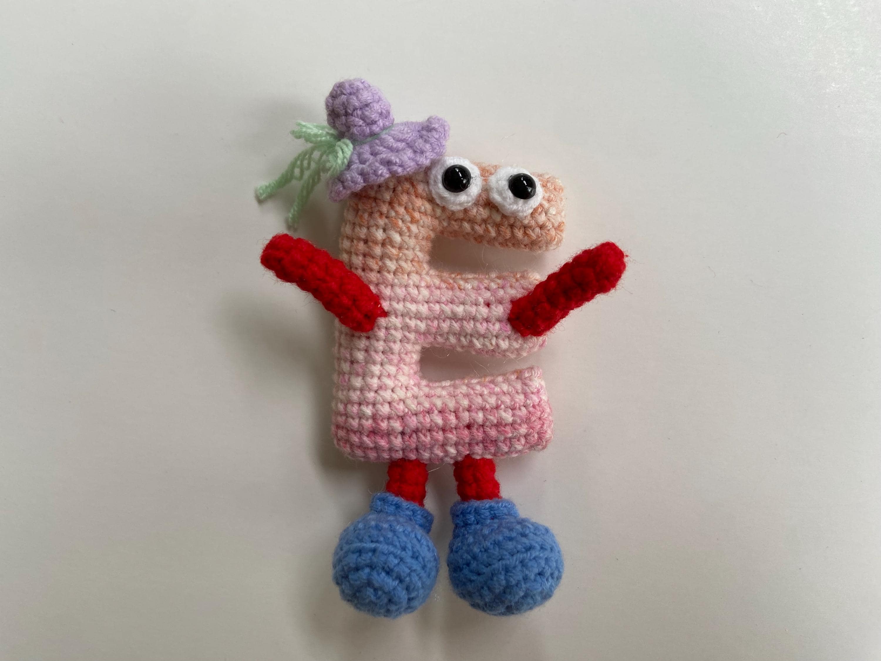 Handmade Crochet Cute Personification Capital Letters, Crochet Letter ...