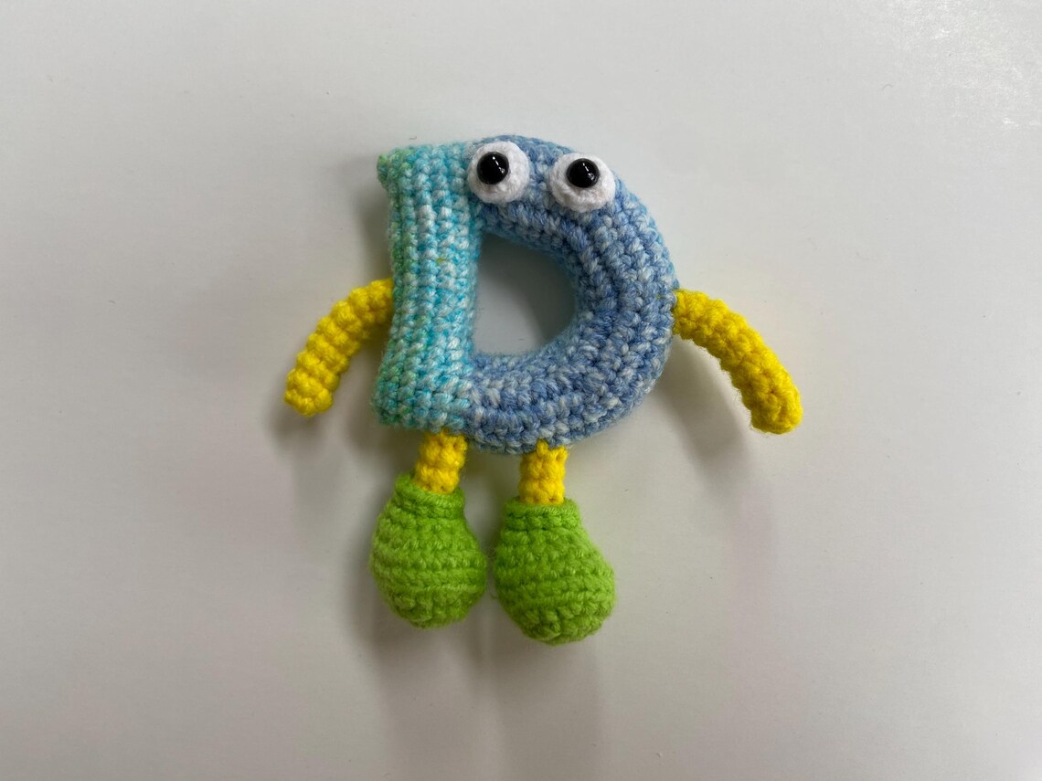 Handmade Crochet Cute Personification Capital Letters, Crochet Letter ...