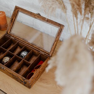 Wooden Watch and Glasses Box for 8 Watches, Personalized Engraved Gift ...