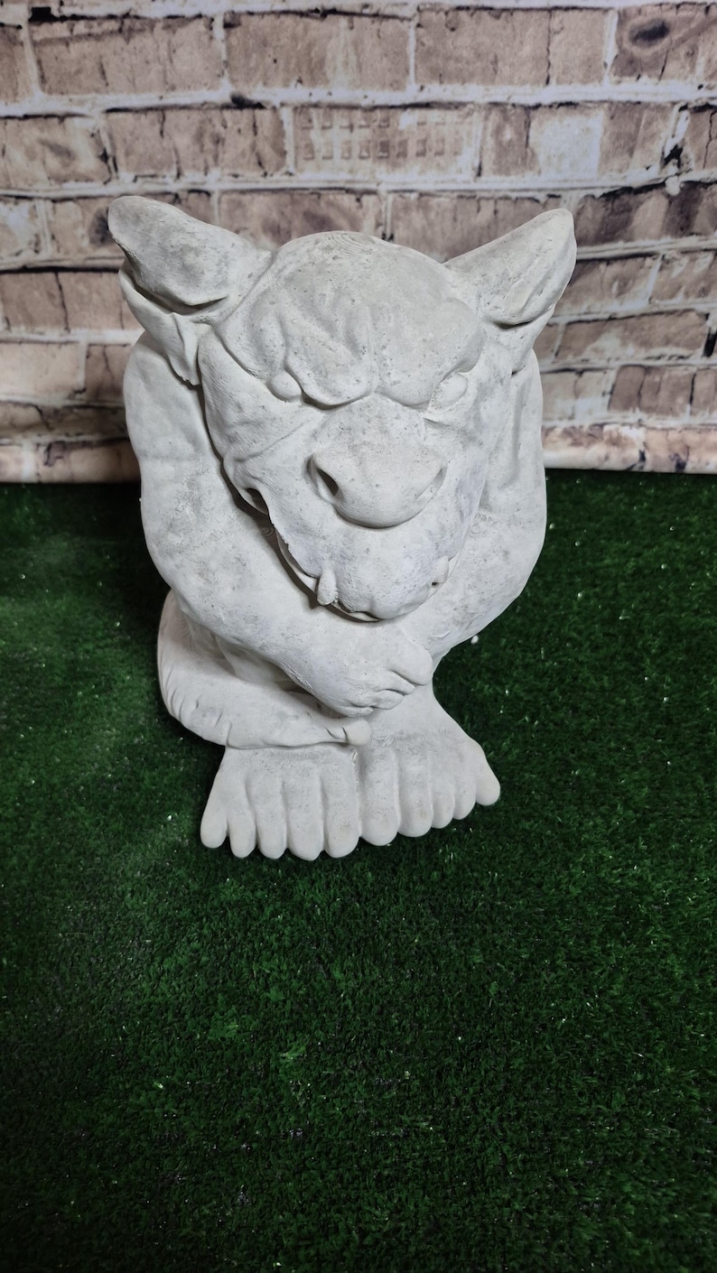 Gargoyle Concrete Statue 9 Inches Tall - Etsy